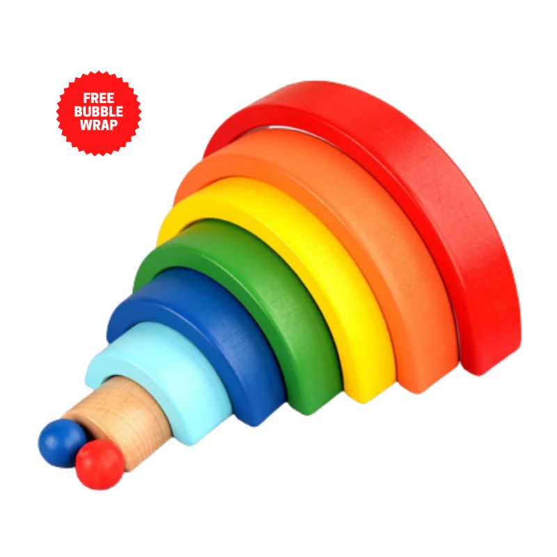 Jual Rainbow Stackings Block | Mainan Balok Kayu Pelangi | Wooden Block ...