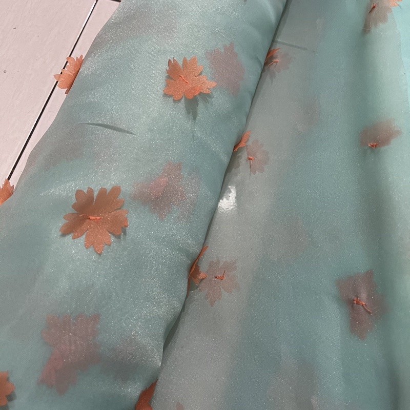 Jual KUMPULAN / Kain organza / organza motif / organza kembang / HARGA ...
