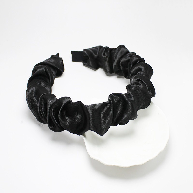 Jual Ninabobo BN007 Bando Scrunchie Ruffle Kerut Polos Headband ...