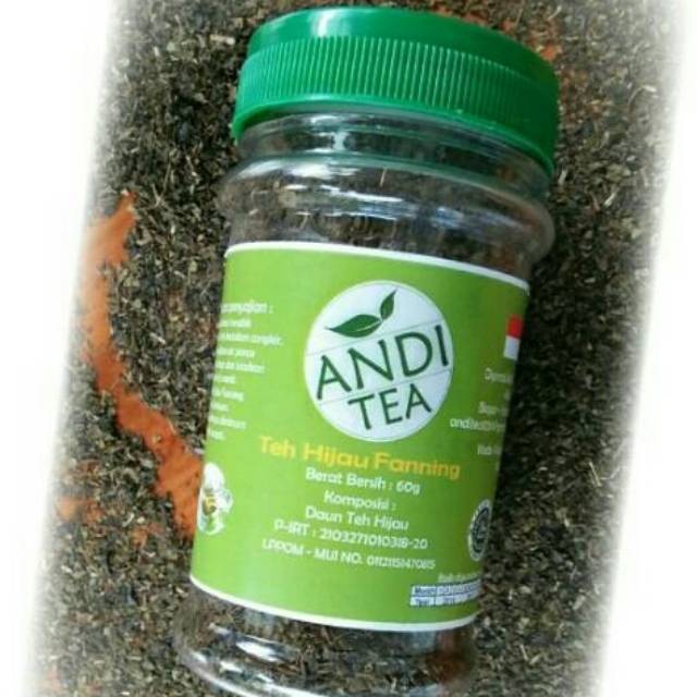 Jual Andi Tea Teh Hijau Fanning Green tea original 60g | Shopee Indonesia