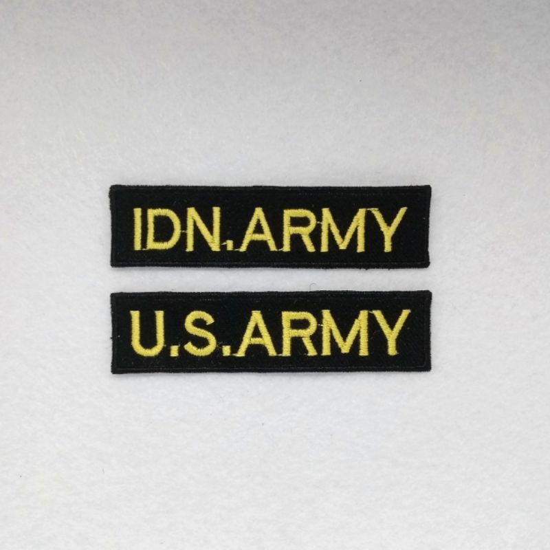 Jual patch nama militer bordir aksesoris tambahan jaket /emblem bordir ...