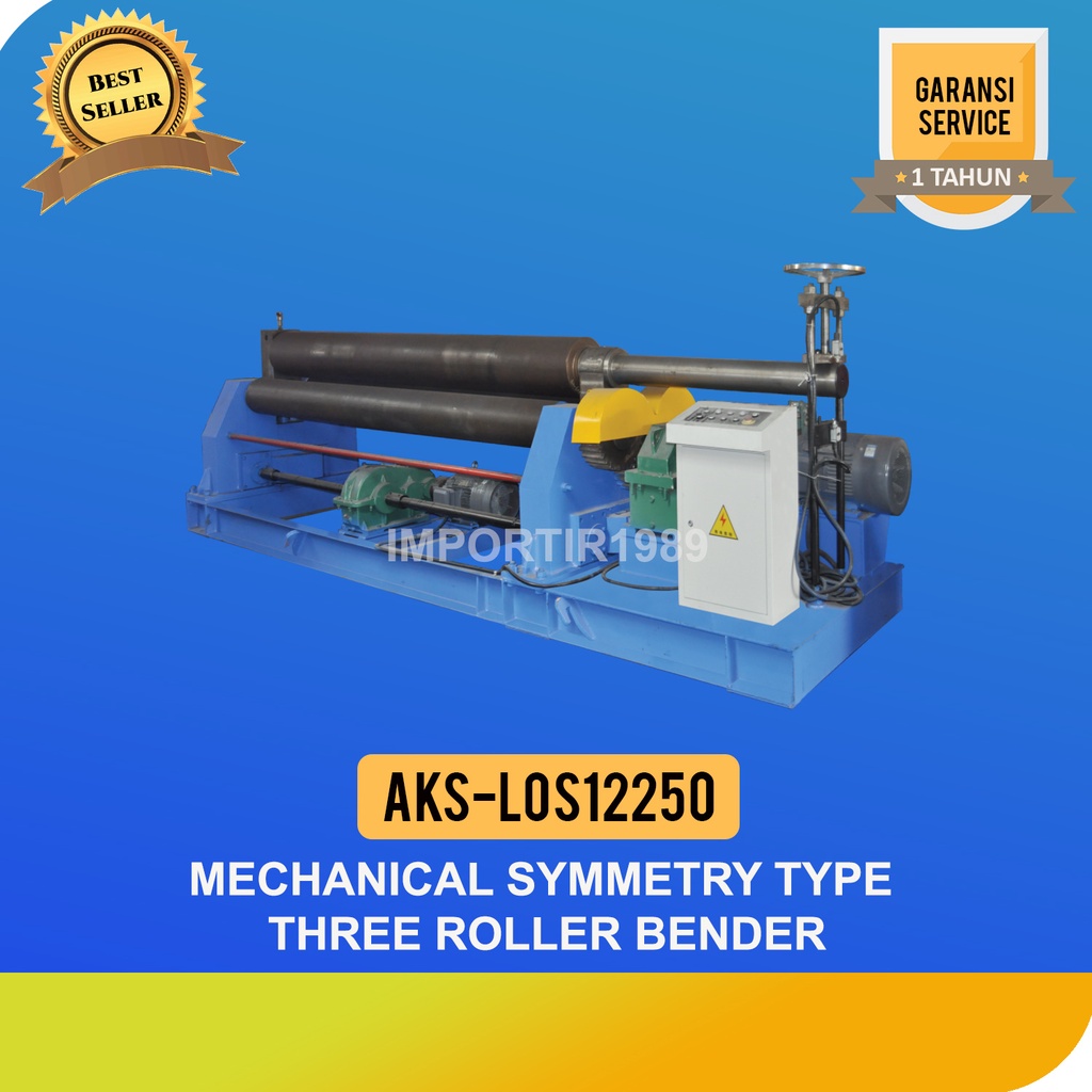 Jual Mesin Roll Bending Plat Besi 3 Roller Bender 12x2500mm 11Kw ...