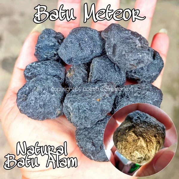 Jual Natural Batu Alam Meteor Natural Textite | Shopee Indonesia