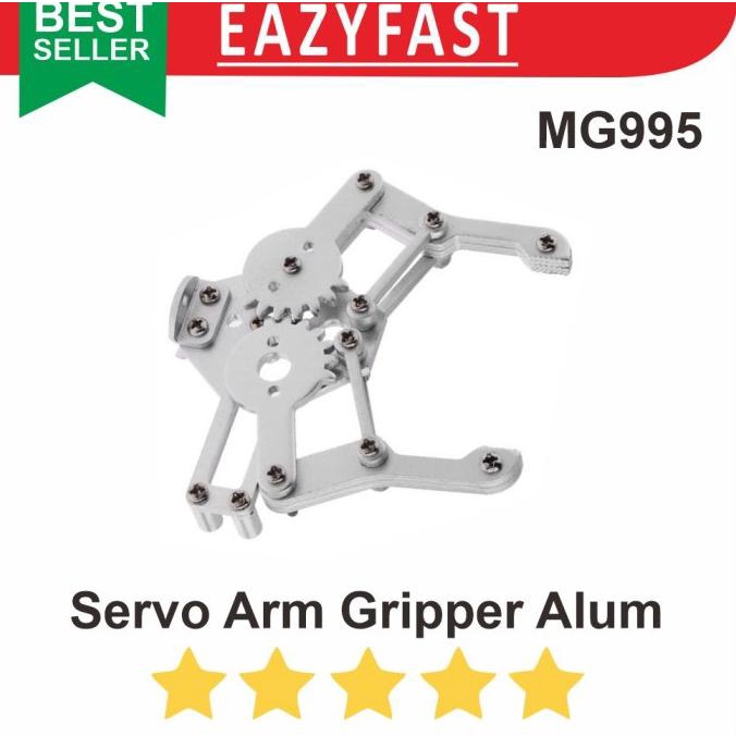 Jual Robot Arm Gripper Servo Clamp Hand Claw Capit Aluminum Arduino ...