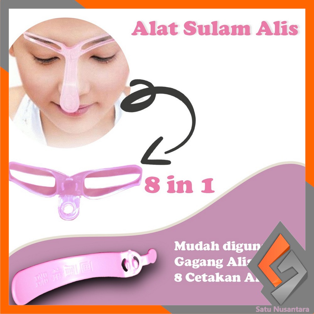 Jual SN-K49 Cetakan Alis 8 IN 1 Wanita Eyebrow Template Alat Cetakan ...