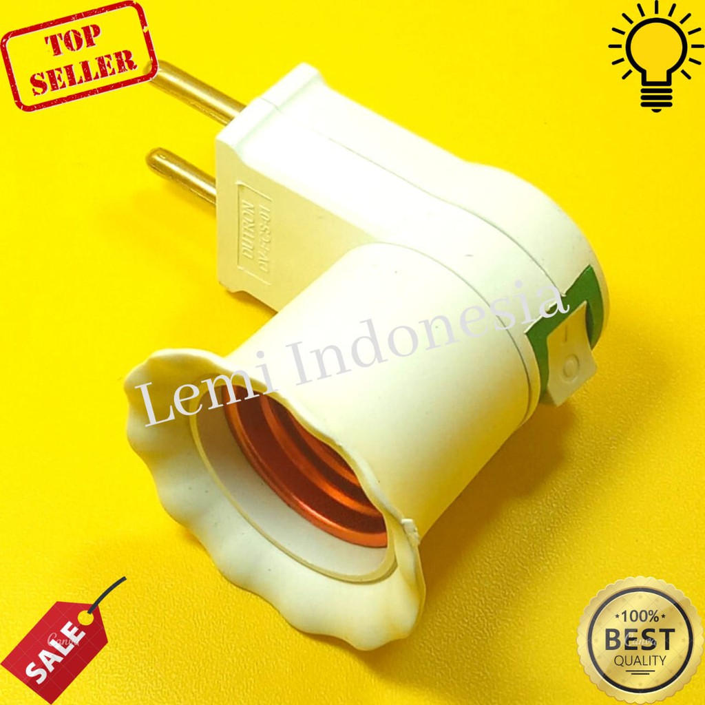 Jual Fitting Colok + Switch / Rumah Lampu Tidur / Fitting Lampu Colok ...