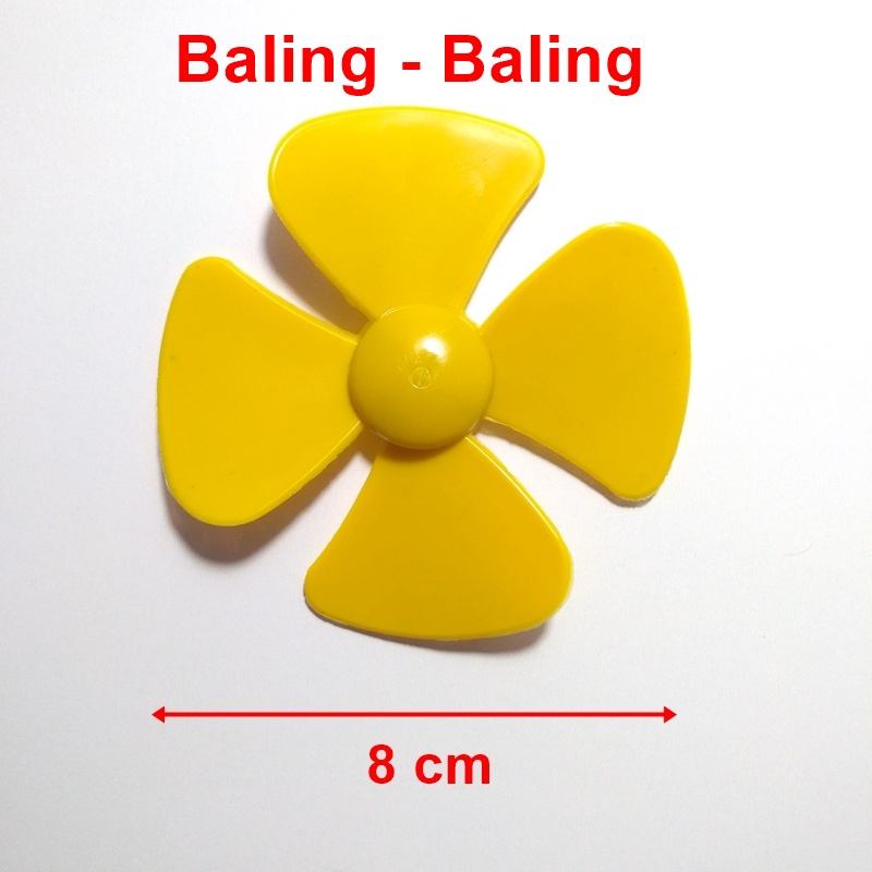 Jual Baling Baling Kipas 4 Bilah / Propeller Plastik DIameter As 2mm ...