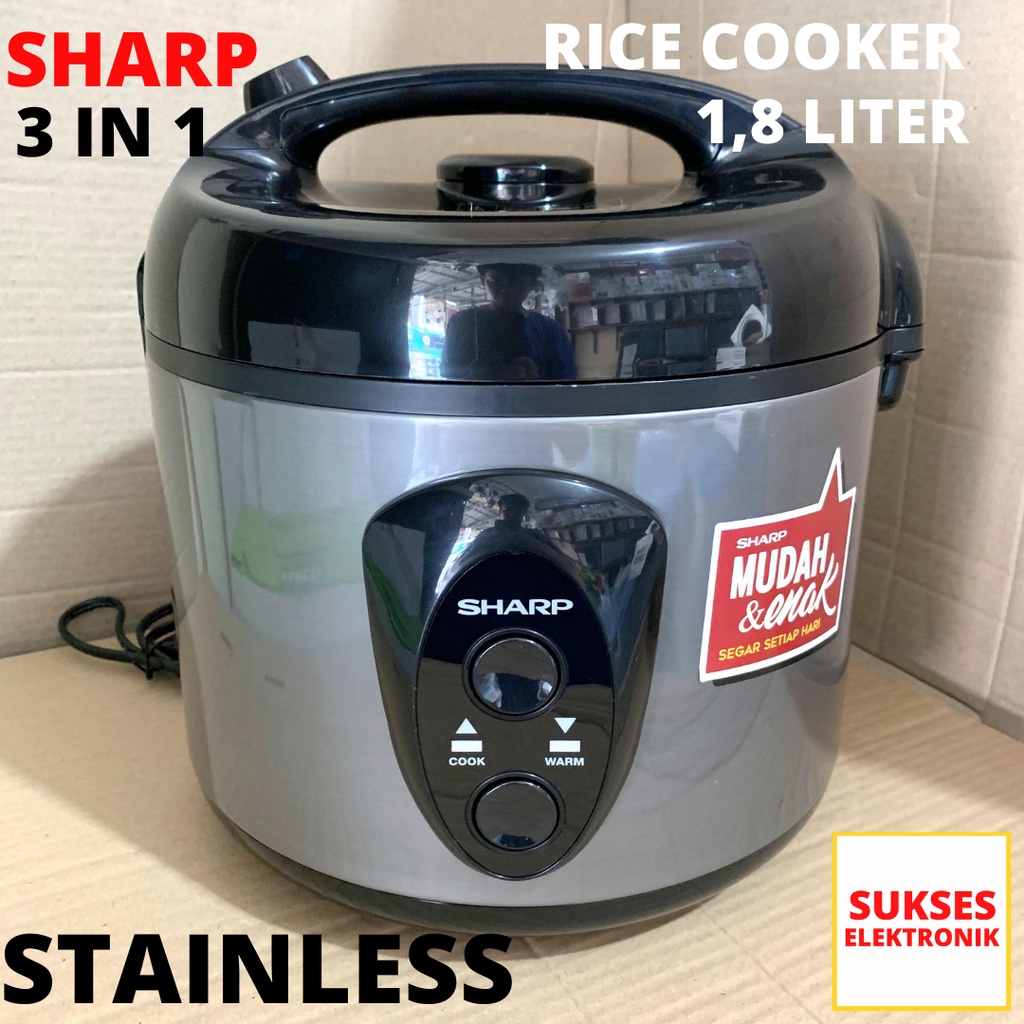 Jual Rice Cooker SHARP Stainless KS-N18MG / Magicom Penanak Nasi 1,8 ...