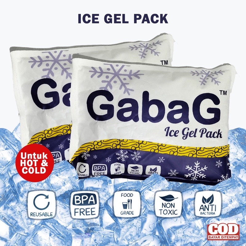 Jual Gabag ice gel pack dry ice gell 500gr dan 200gr cool ice / hot ...
