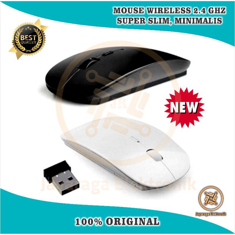 Jual Mouse Wireless 2.4 Ghz Wireless Optical Mouse Design Slim ...
