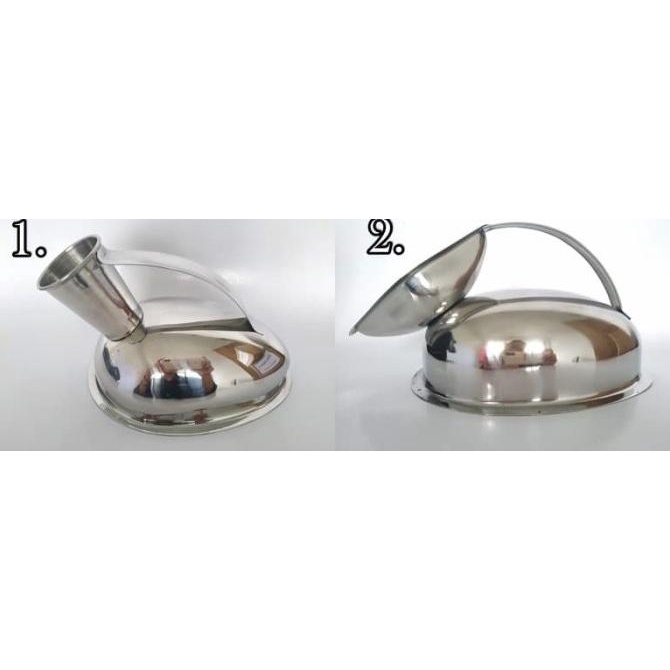 Jual Pispot Urinal Tempat BAK Pipis Urine Urin Sakit Manula Stainless ...