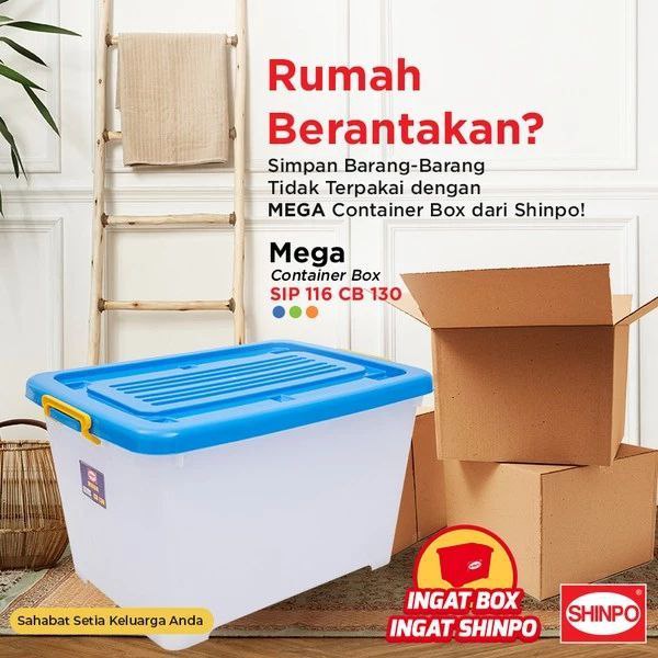 Jual BOX CONTAINER MEGA SHINPO 116 CB 130 Bok Barang Box Roda Tempat ...