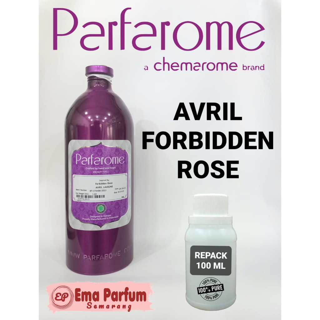 Jual (100 ML) AVRIL REPACK PARFAROME DELUXE 100 ML. FORBIDDEN ROSE ...