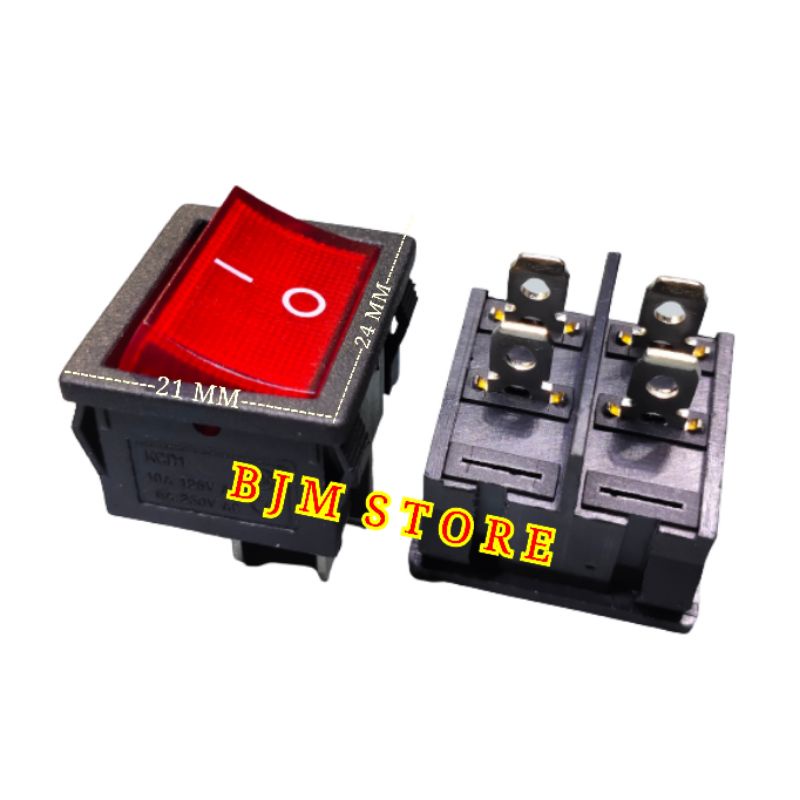 Jual saklar lampu/switch lampu 4pin 21 x 24 mm | Shopee Indonesia