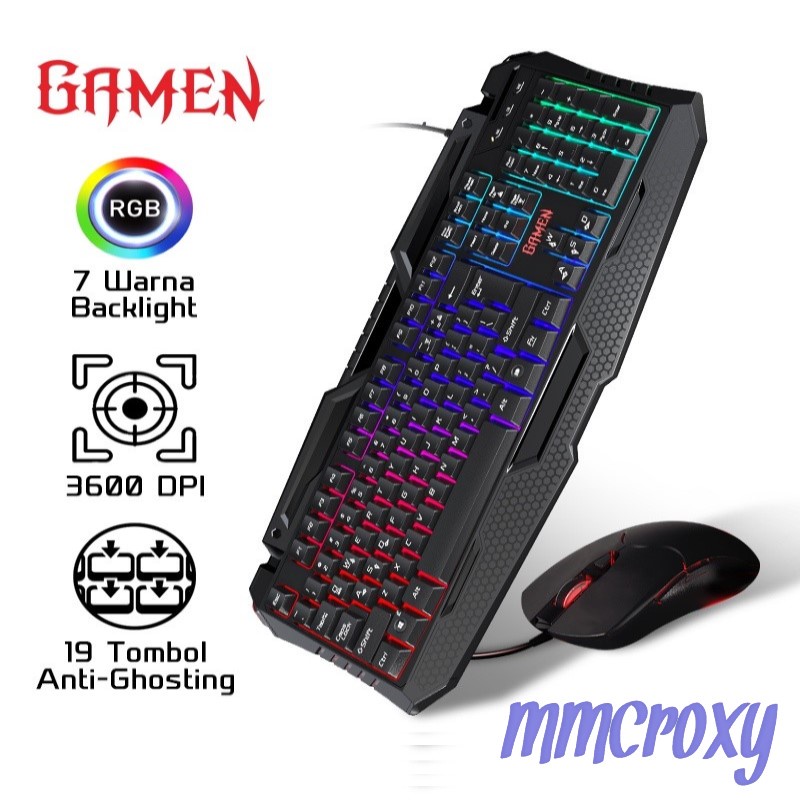 Jual Gamen Station II Keyboard Mouse Combo Gaming Anti Ghosting RGB ...