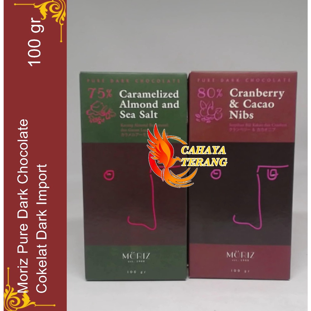 Jual Vel Moriz Pure Dark Chocolate 100gr / Coklat Import 100% Original ...