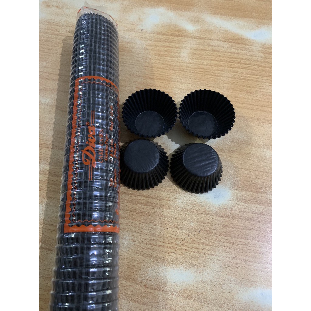 Jual Case Diva 80/32 BLACK repack 100 pc / muffin kertas cup muffin ...
