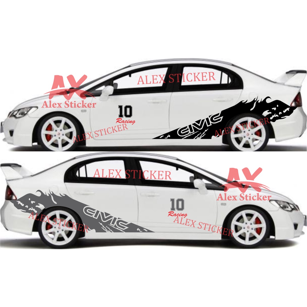 Jual STIKER STICKER CIVIC STIKER MOBIL HONDA CIVIC FD SEDAN ALL TYPE ...