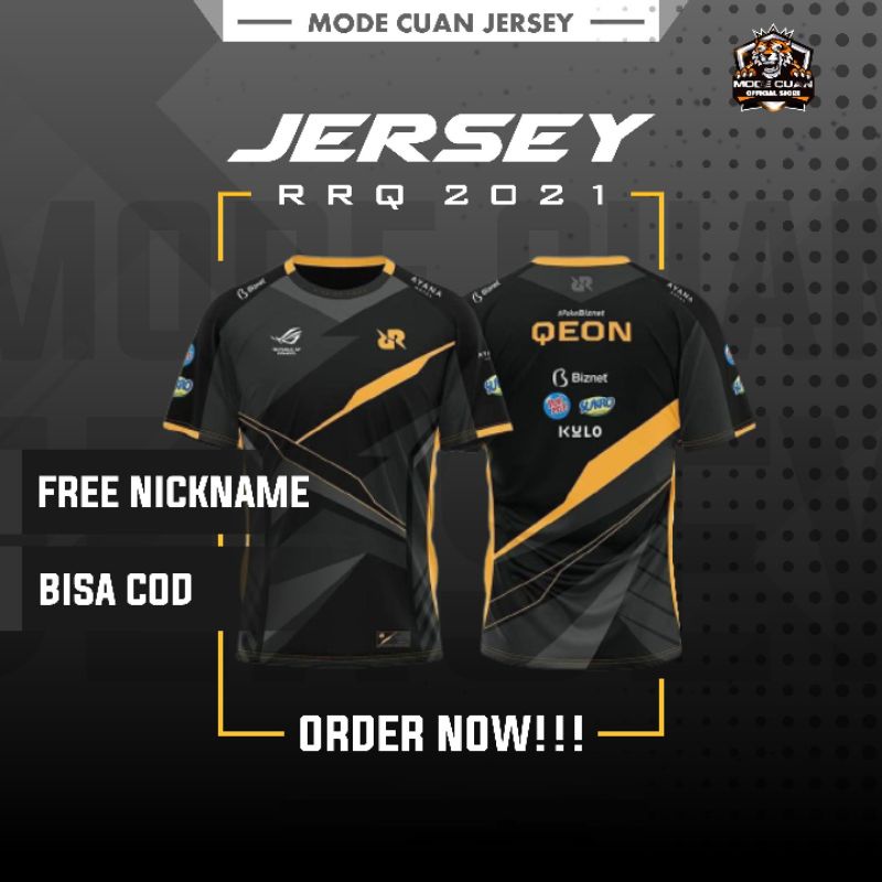 Jual Jersey Rrq 2021 Season 8 Free Nickname Full Printing | Shopee ...