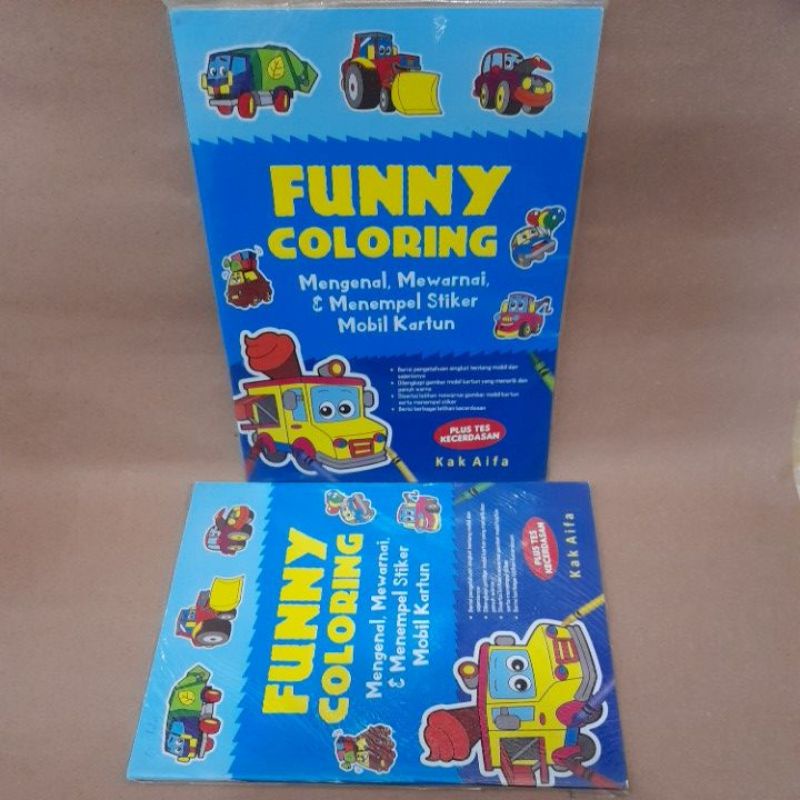Jual Buku anak : Funny Coloring Mengenal Mewarnai & Menempel Stiker ...