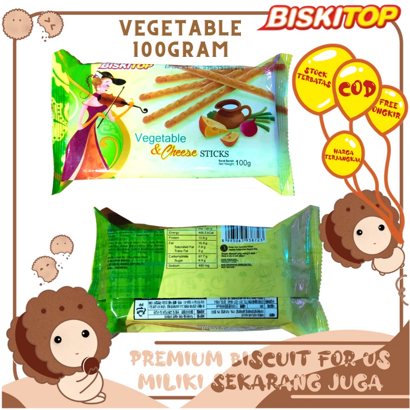 Jual BISKITOP - VEGETABLE STICK 100g Biskuit Anak Dewasa Enak Renyah ...