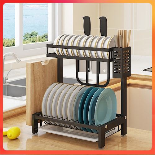 Jual PIRJA2 Rak Piring Meja Dapur 2 Tingkat Tempat Pengering Mangkuk ...