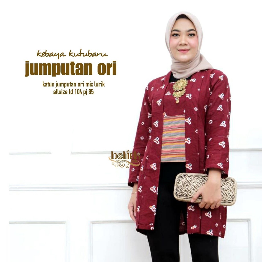 Jual PREMIUM Kebaya Jumputan Ori Kombinasi Kondangan Formal Seragam Warna Cantik Murah Katun ...