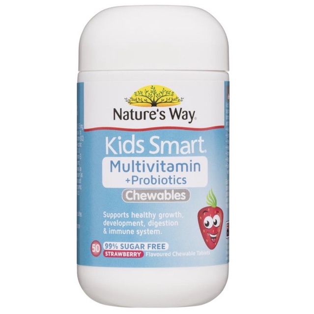 Jual Natures Way Kids Smart Multivitamin + Probiotics 50 Chewables ...