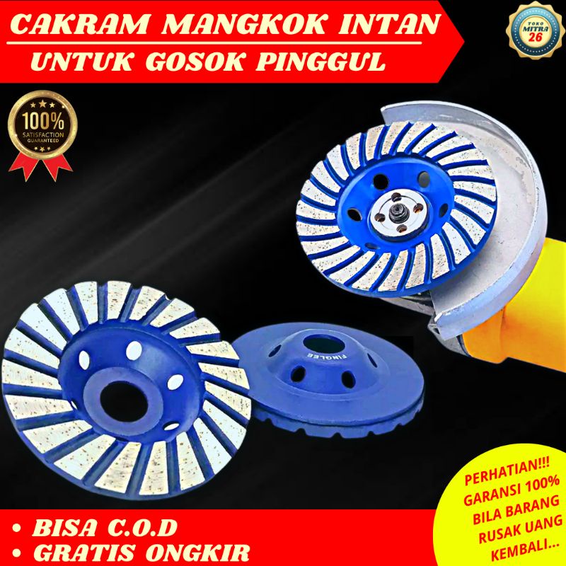 Jual Diamond Cup Turbo 4 Inchi / Mata Gerinda Poles Polish Asah Muka ...