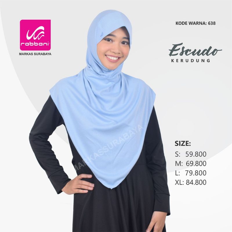 Jual Jilbab Sekolah Kerudung Escudo Rabbani ORI | Shopee Indonesia