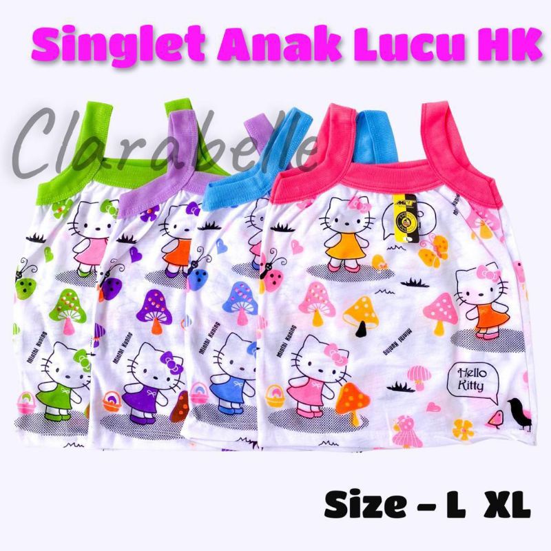 Jual Singlet Anak Perempuan Full Sablon Motif Hello Kitty /LOL Kaos ...