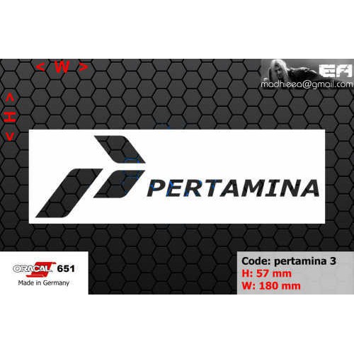 Jual ea cutting sticker / decal Code: pertamina 3 ( sponsor logo ...