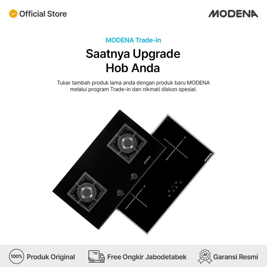 Jual MODENA Trade-in - MODENA Built-in Gas Hob - BH 1725 LB [Khusus ...