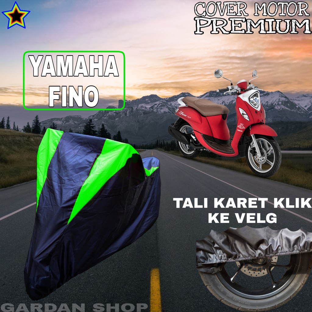 Jual Sarung Motor YAMAHA FINO Hitam HIJAU Body Cover Penutup Pelindung ...