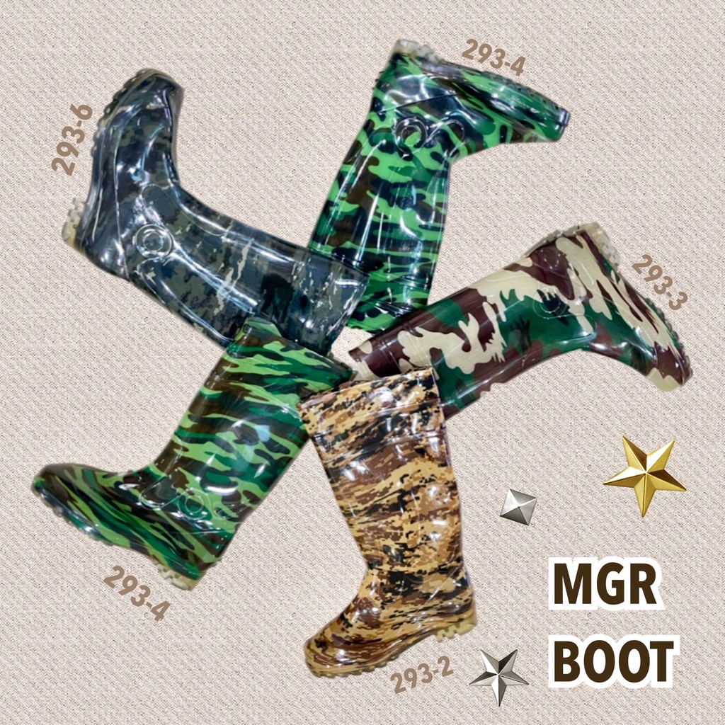Jual Sepatu Boots BOOT Hujan Sawah tinggi Doreng Hijau & Hitam Army ...
