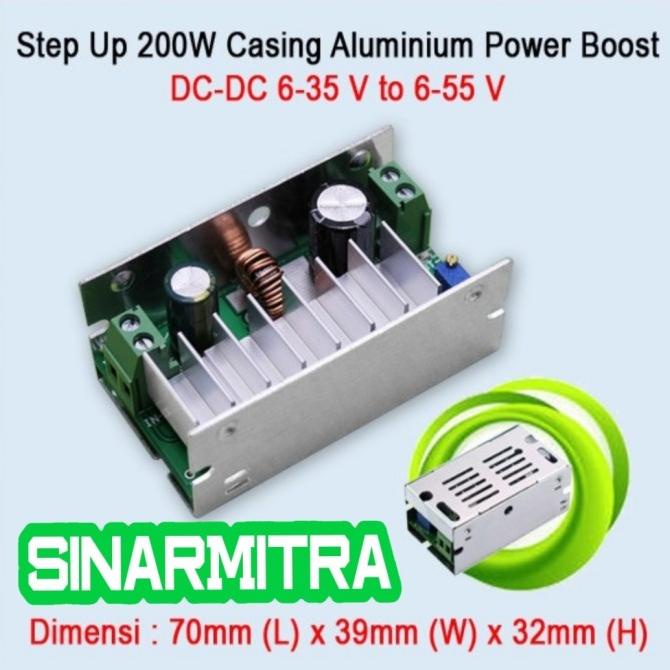 Jual Step Up DC Power Boost Converter 6-35V to 6-55V 200W Max. 7A ...