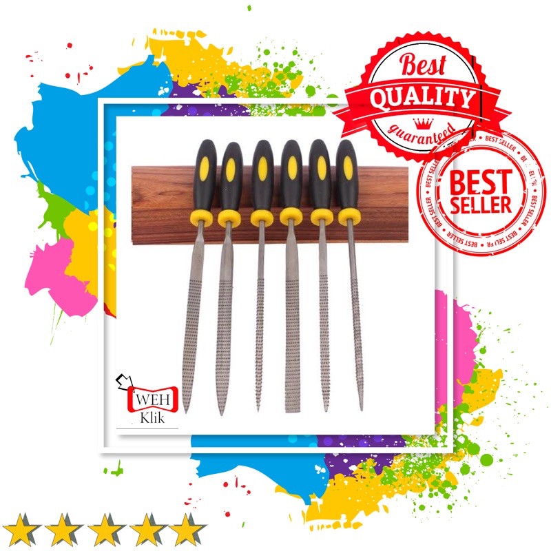 Jual set 6pcs kikir ukir kayu mini wood needle rasp carving grinder ...