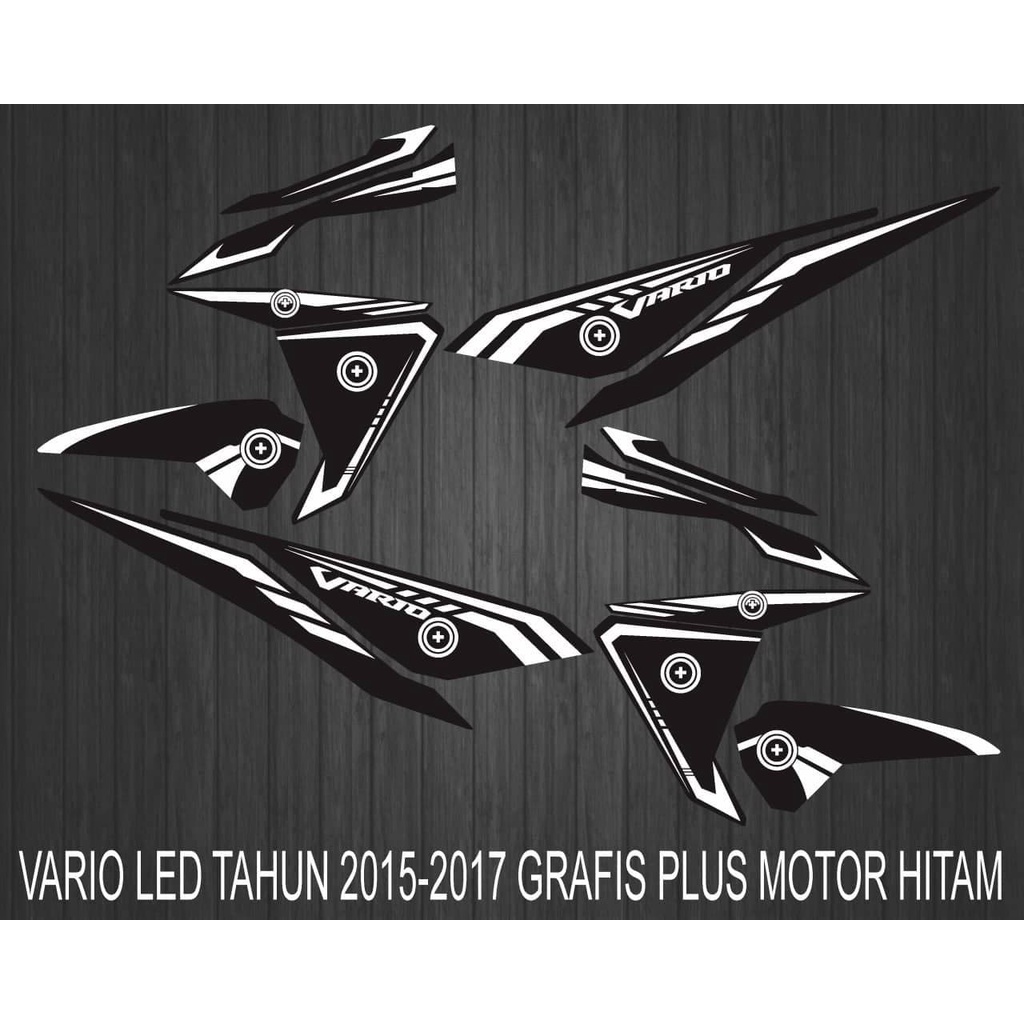 Jual STIKER STRIPING MOTOR VARIO NEW LED 125/150 TAHUN 2015-2017 GRAFIS PLUS HITAM | Shopee ...