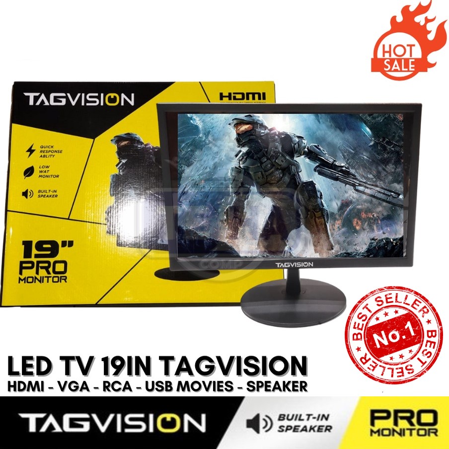 Jual Monitor LED TAGVISION TAG VISION 19" HDMI VGA 1080p FHD | Shopee ...