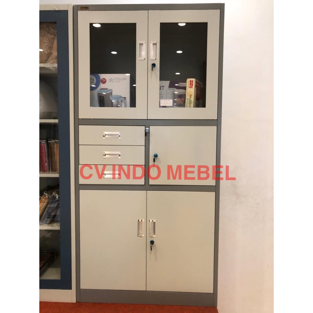 Jual lemari besi cabinet rak buku lemari berkas impor ready makassar ...