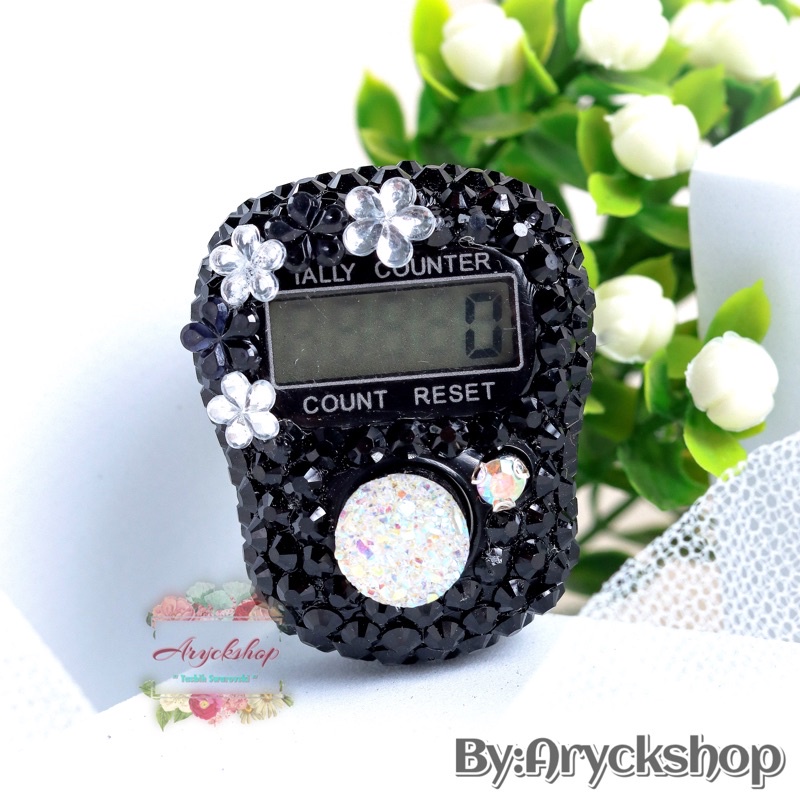 Jual HITAM ACERIC Tasbih digital blink bling Tasbeh viral cantik kado ...