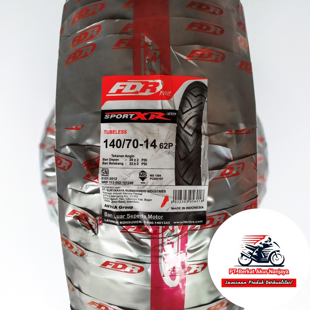 Jual FDR Sport XR Evo 140/70-14 tubeless Ban Belakang Aerox BONUS ...