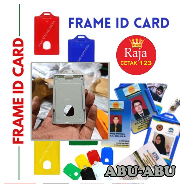 Jual KOTAK ID CARD/FRAME ID CARD WARNA ABU-ABU TEMPAT ID CARD HOLDER ...