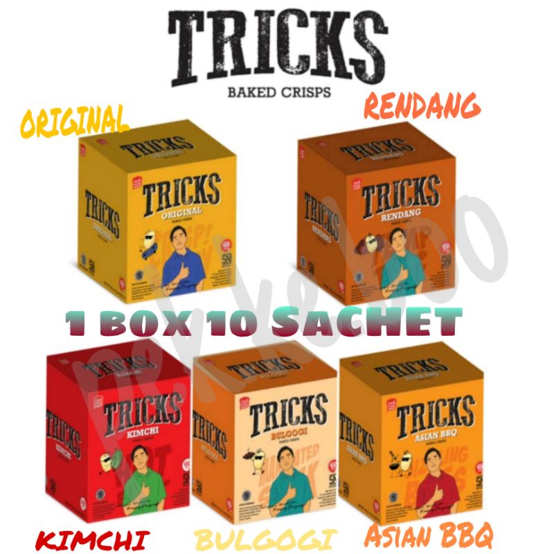 Jual Snack TRICKS Baked Crisps Kentang Rasa Original / BBQ / Kimchi ...