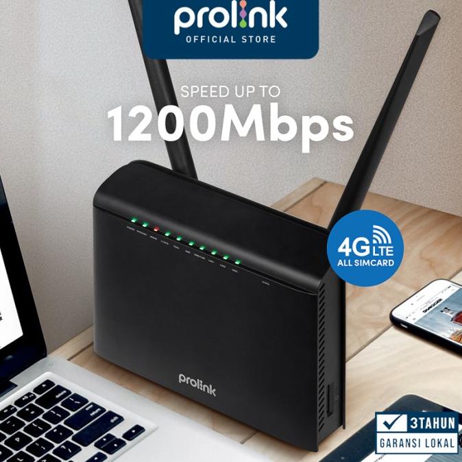 Jual Prolink SIM 4G LTE UNLOCK Fixed line Modem WiFi Router CAT 6 Dual ...