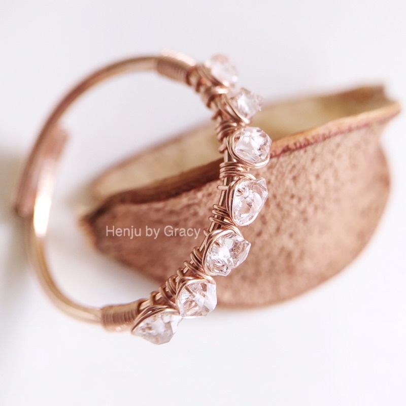 Jual HENJU BY GRACY | Herkimer Diamond Ring | 7 Stones | Shopee Indonesia