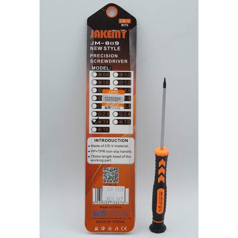 Jual JAKEMY JM-8119 Obeng Torx T4 Mini Magnetic Precision Screwdriver ...