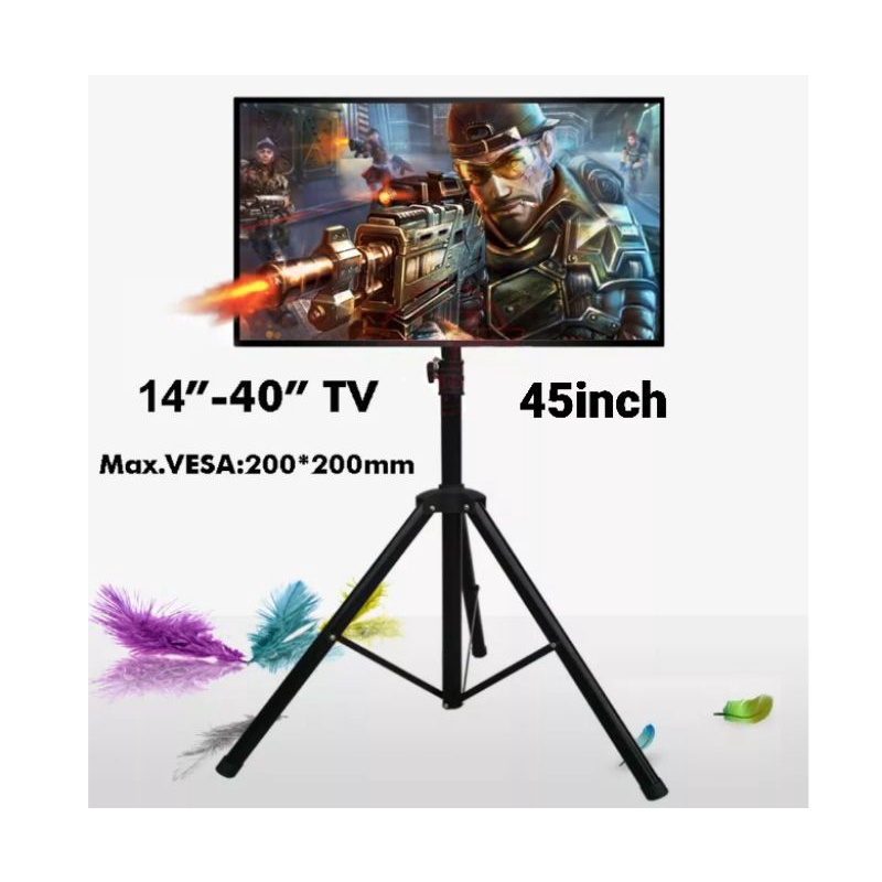 Jual bracket tv mount stand floor berdiri tripod LED lcd monitor besar 200mm x 200mm 20 cm x 20 ...