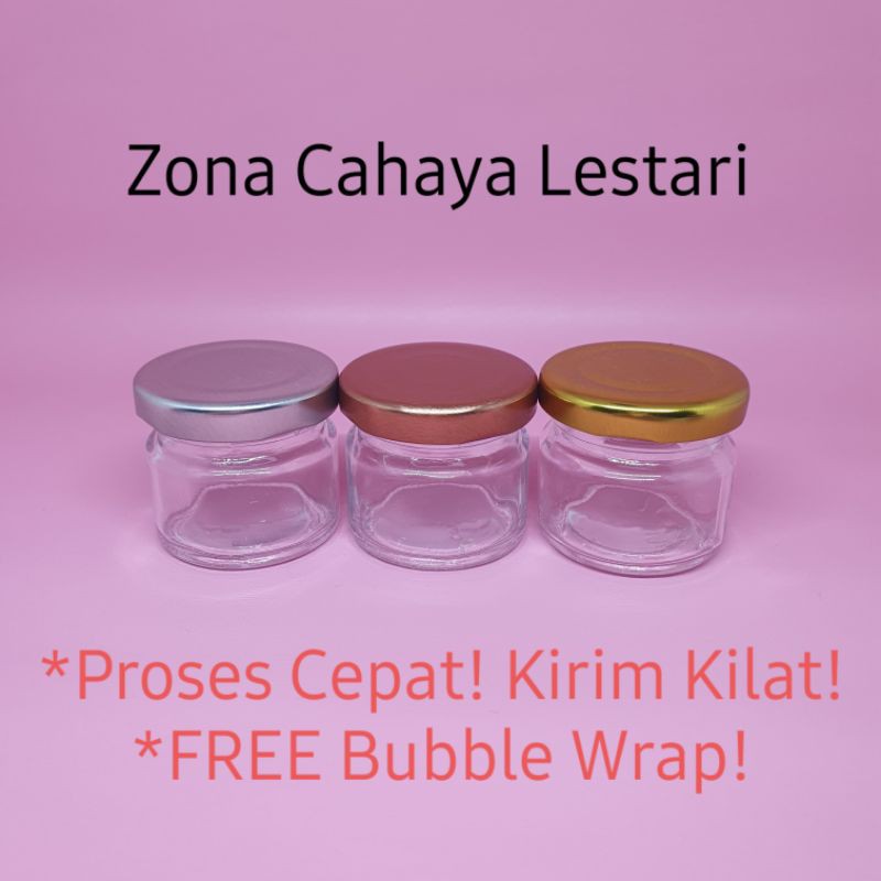 Jual MIN ORDER 6PCS JAR 25ML/ BOTOL JAR KACA MINI 25 ML TOPLES BUMBU ...