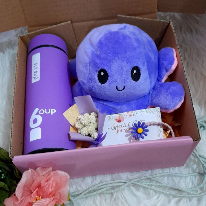 Jual Hampers Boneka Gurita Botol Kaca Gift Box Kado Ultah Anak Hadiah ...